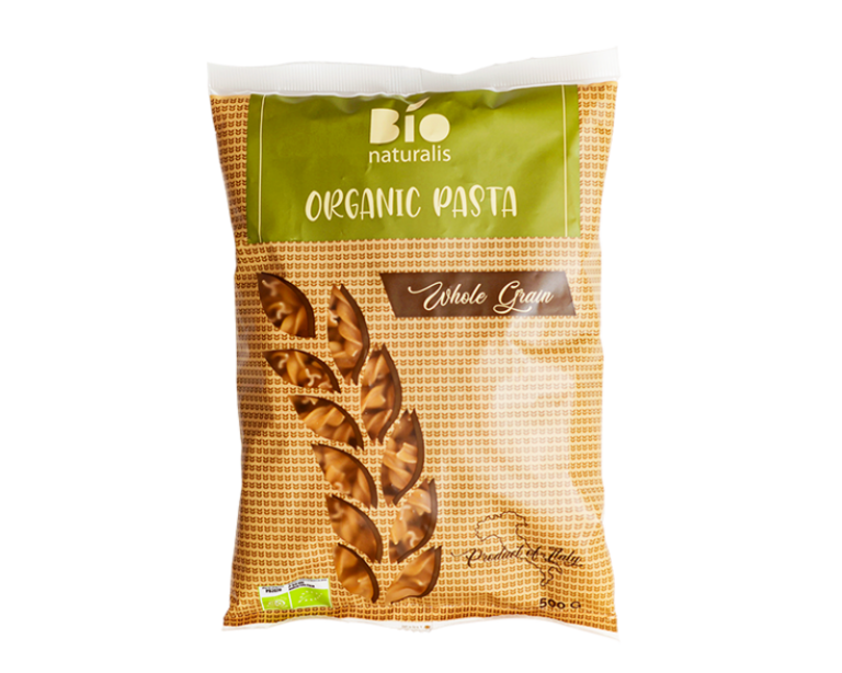 Organic whole wheat pasta FUSILLI, 500g - Biopapa
